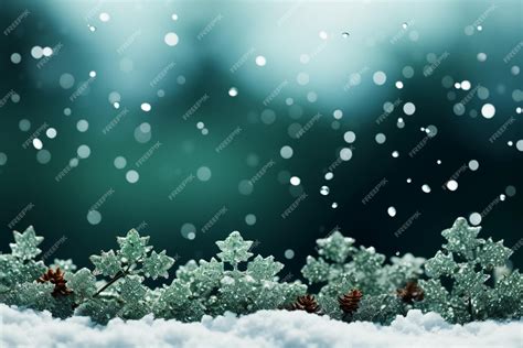 Premium Photo White Snowflake Print Ppt Template Copy Space White And