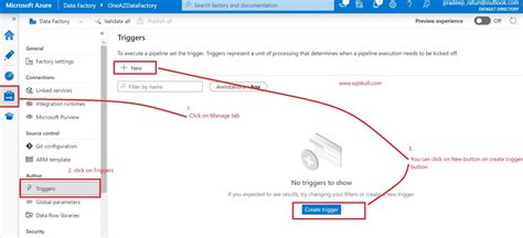 Create A Schedule Trigger In Azure Data Factory Sql Bi Tutorials