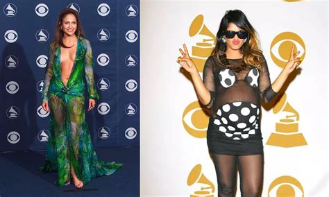 Grammys Greatest Hits From Jennifer Lopezs Dress To Mias Bump 5