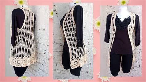 Chaleco Largo Tejido A Crochet Facil Crochet YouTube