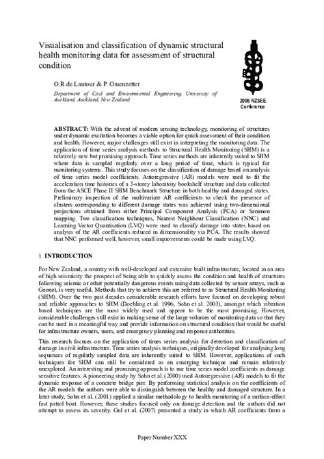 Doc Visualisation And Classification Of Dynamic Structural Health Monitoring Data For