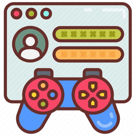 Game Login Online Gaming Account User Authentication Icon