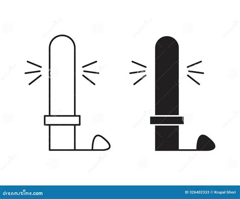 Light Stick Outline Icon Collection Or Set Light Stick Thin Vector Line Art Stock Illustration