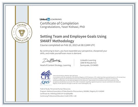 Yaser Kishawi Phd On Linkedin Certificate Of Completion