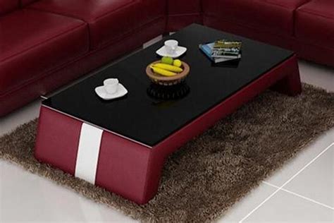 Jvmoebel Couchtisch Design Glastisch Leder Couch Tisch Tische Glas