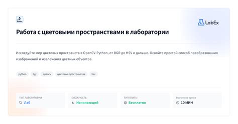 Мастерство в цветовых пространствах с Opencv Python Labex