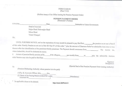 Implementation Of Revised Format Of Ppo Booklet Cam 52 Central