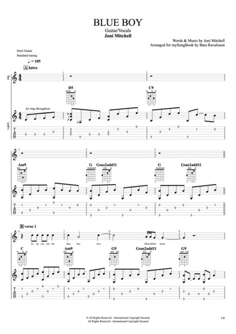 Tablature Une Maison Bleue Guitare Ventana Blog