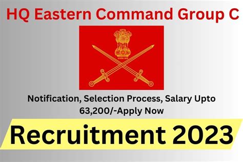 Hq Eastern Command Group C Recruitment 2023 Notification Selection