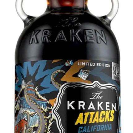 Kraken Attacks California Black Spiced Rum 94 Proof Barbank