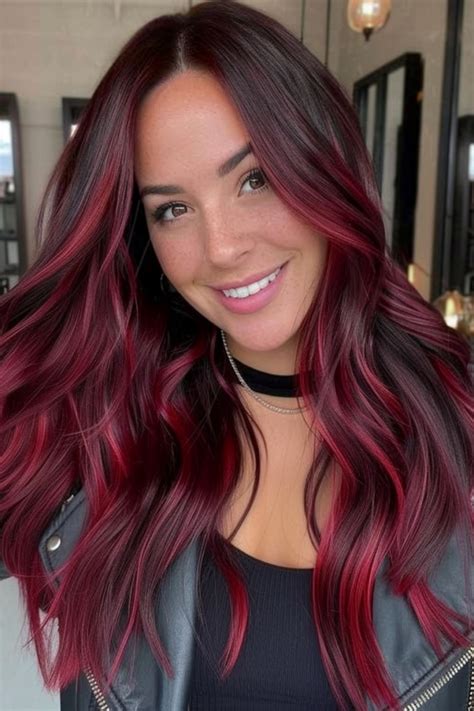 45 Sizzling Hot Red Highlights Ideas For Black Hair Flos Blog