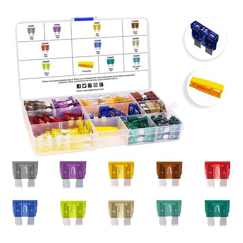 Snapklik Com MulWark Pc Assorted Standard Auto Car Truck Blade Fuses Set A A A A
