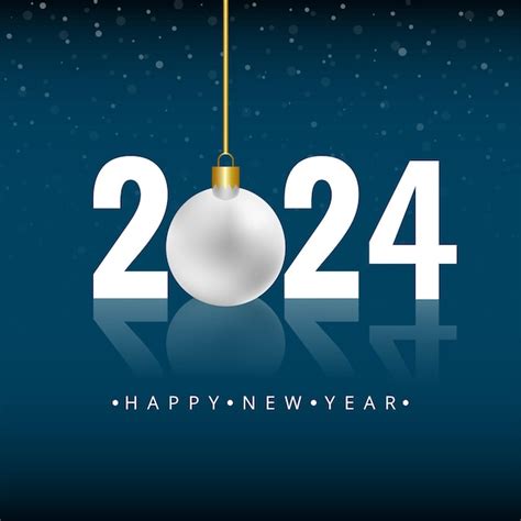 Bonne Année 2024 Conception De Carte De Vœux Vecteur Gratuite