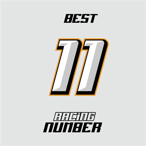 Vector Racing Number Template 11 17629159 Vector Art At Vecteezy