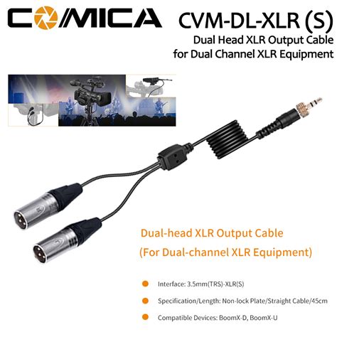 Comica Cvm Dl Xlrs Dual Head Xlr Output Cable For Xlr Equipment Matrix Camera Toko Kamera