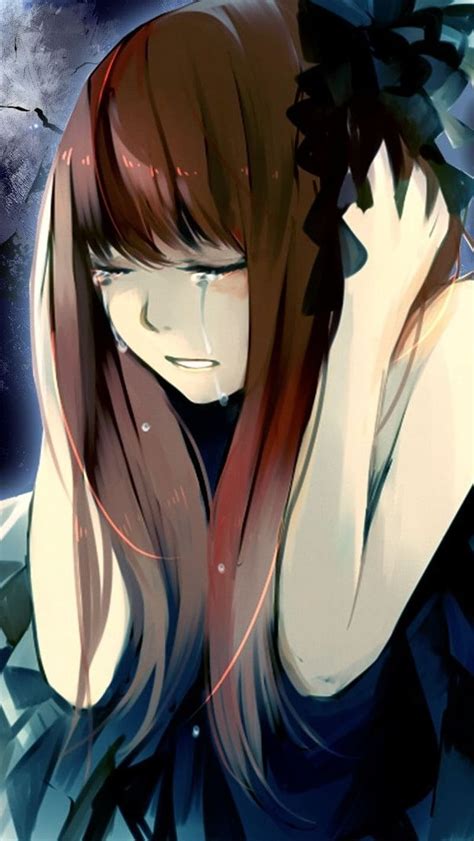 Animated Sad Girl Wallpaper