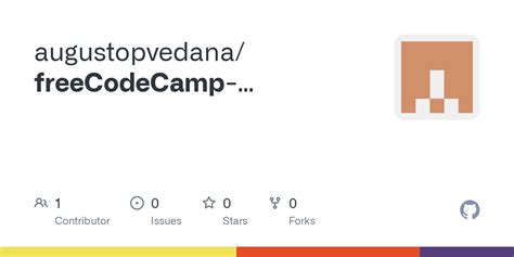 Github Augustopvedanafreecodecamp Challenges