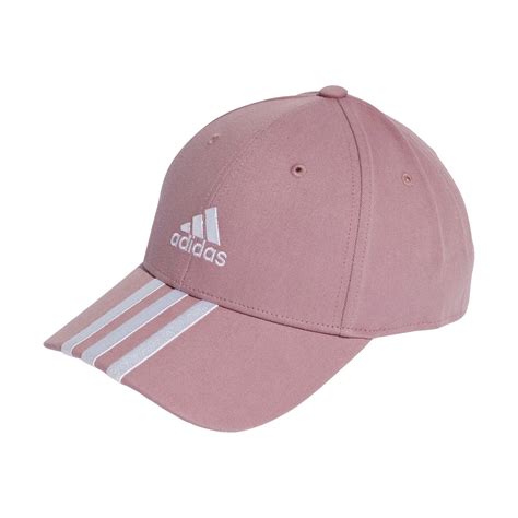 Boné Adidas Baseball 3 Listras Unissex Rosabranco Bayard Esportes