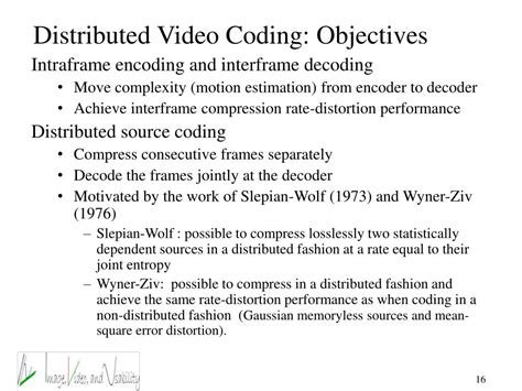 ppt adaptive rate distortion based wyner ziv video coding powerpoint