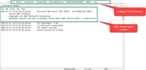 different methods to identify the sql server version number