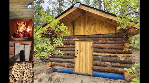 Small Log Cabin In The Woods Part7 Installing Door And Finish The