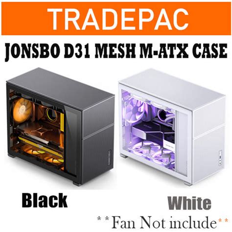 Jonsbo D Mesh Black White Matx Type C No Fans Lazada Singapore