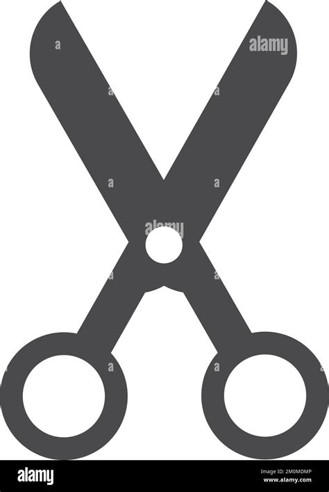Scissors Black Icon Cutting Tool Blade Symbol Stock Vector Image