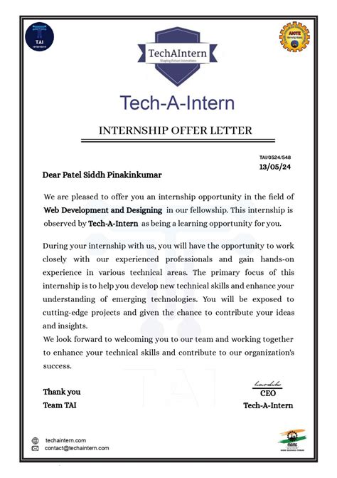 Siddh Patel On Linkedin Techaintern