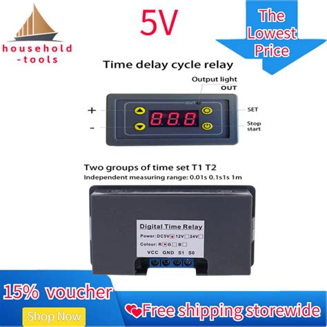 【💕ready Stock🎉】household Tools Delay Time Relay Module Dc 5v 12v 24v