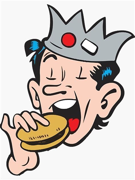 Jughead Eating Burger Sticker For Sale By Amelleue456tg Redbubble