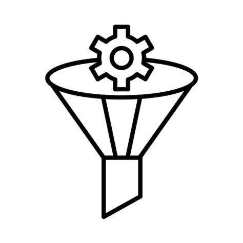 Premium Vector Funnel Line Illustration