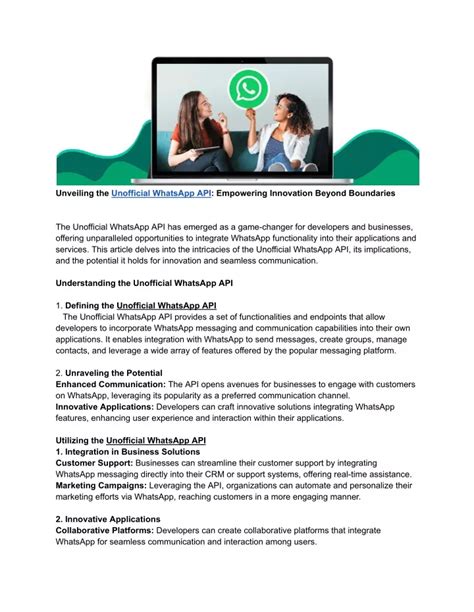 Ppt Best Alternative To Unofficial Whatsapp Api Powerpoint