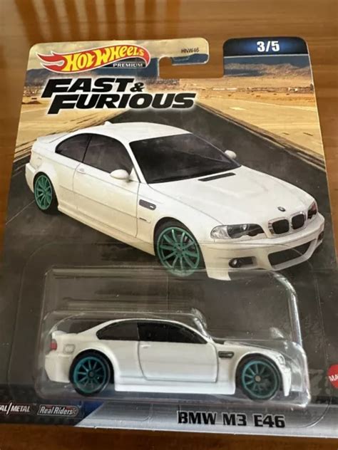 New 2023 Hot Wheels Premium Bmw M3 E46 Fast And Furious Real Riders Metal
