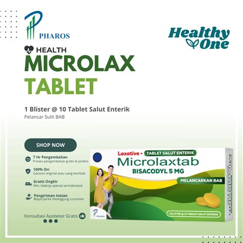 Jual Microlax Tablet Pelancar Sulit Bab Sembelit Pencahar Shopee