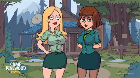 Rule 34 2girls American Dad Blonde Hair Bob Cut Brown Hair Camp