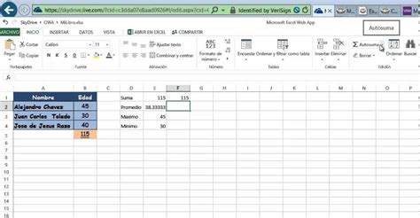Web Excel