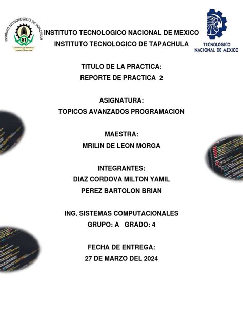 Topicos Avanzados Practica 2 T3 Pdf Hilo Computación Java