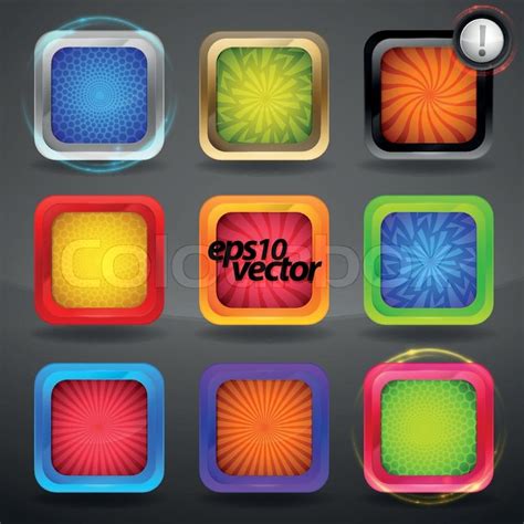 Vector App Application Icon Glossy Stock Vector Colourbox