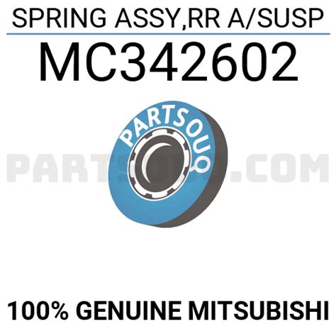 SPRING ASSY,RR A/SUSP MC342602 | Mitsubishi Parts | PartSouq