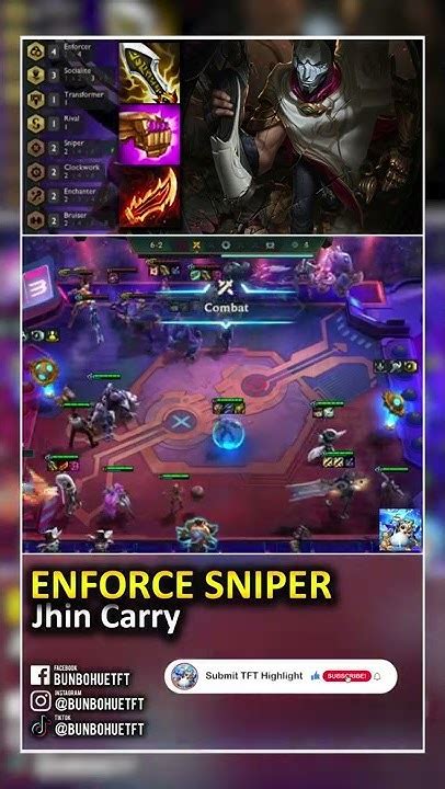 Tft Enforcer Sniper Jhin Carry 4 Enforcer Sniper Team Comp Tft 65