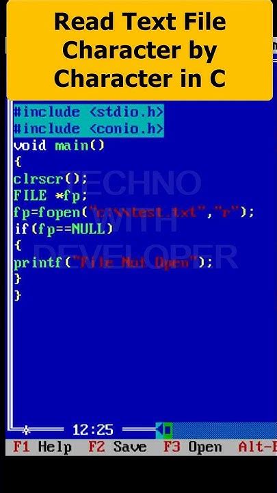 Read A File Using C Part 142 C Programming Youtubeshorts Ytshorts