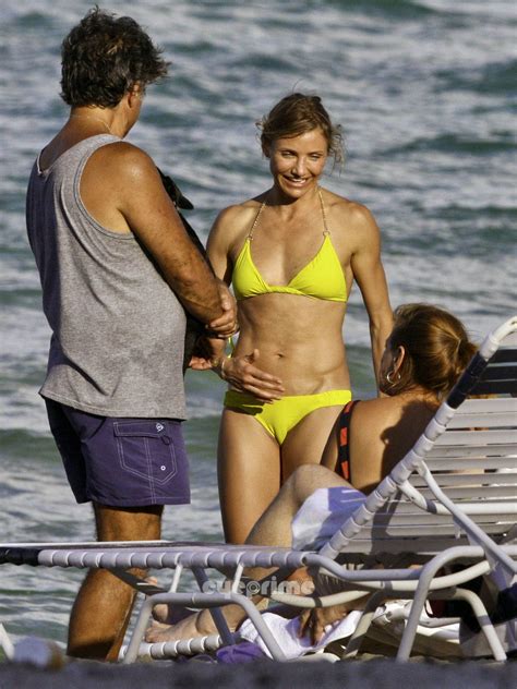 Cameron Diaz In Yellow Bikini South Beach July 2011 • Celebmafia