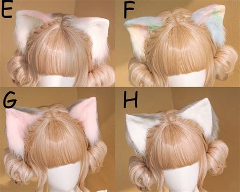 Gray Cat Ear Cosplay Anime Headwearcat Ear Headbandkitten Etsy