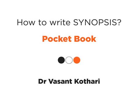 PDF How To Write SYNOPSIS Mapchelp Com Wp Content Uploads 2019 01 Synopsis Pocket Book Pdf