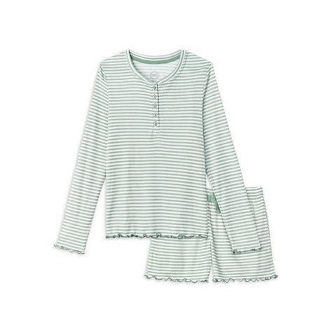Wonder Nation Girls Long Sleeve Ribbed Top And Sleep Shorts Set 2