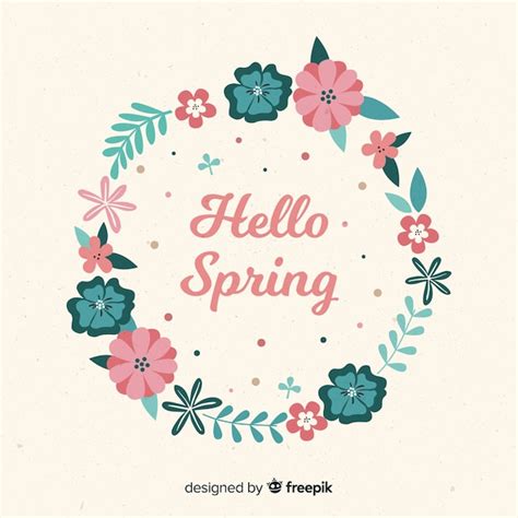 Free Vector Hello Spring Background
