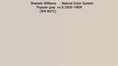 Sherwin Williams Popular Gray Sw 6071 Vs Natural Color System S 1505