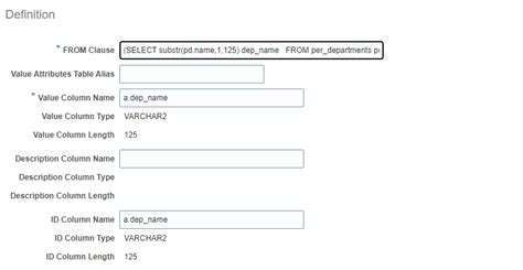Configuration Using UNION In A Value Set