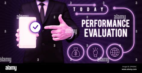 Text Caption Presenting Performance Evaluation Business Concept The