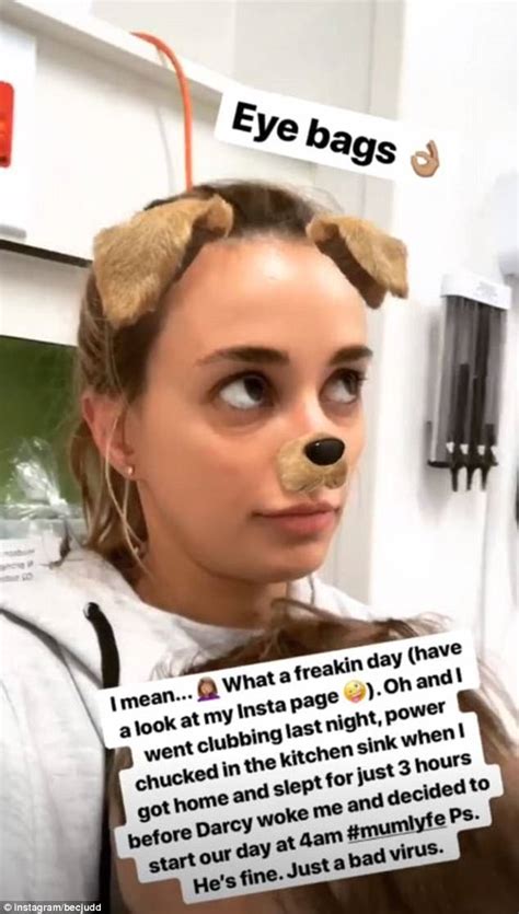 Exhausted Mum Bec Judd Shows Off Her Eye Bags After Emergency Trip To